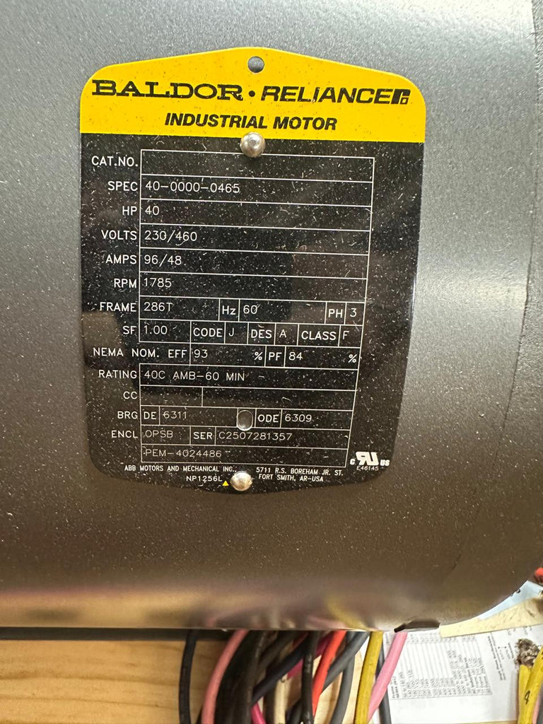 Baldor Hydraulic Elevator Pump Motor PEM-4020486 — North East Escalator ...