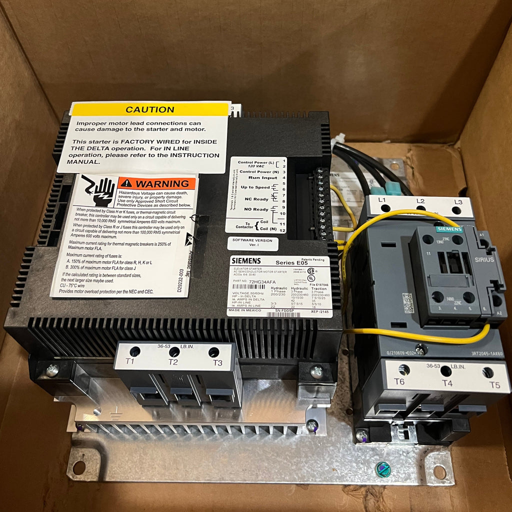 SIEMENS Elevator Soft Starter 72HG34AFP — North East Escalator Parts