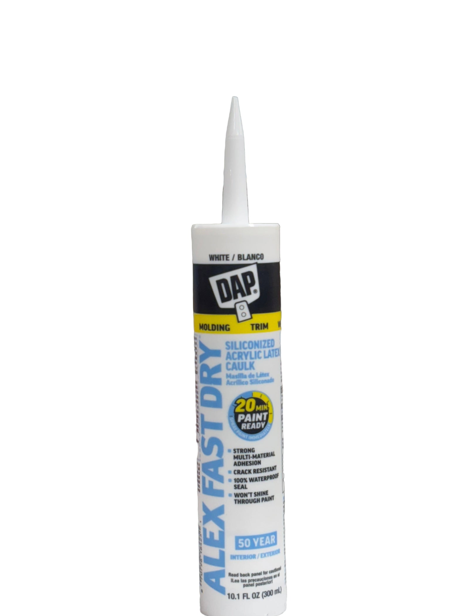 DAP Alex Flex Silicone Caulk Fast Dry 10.1 Fl oz White Cartridge ...